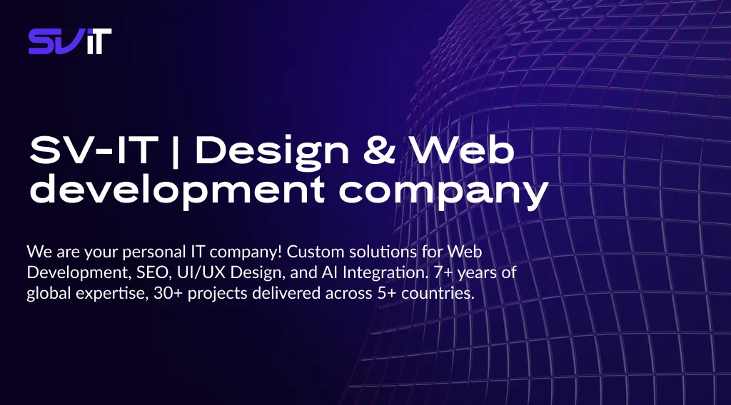 Design & Agence Web | SV-IT